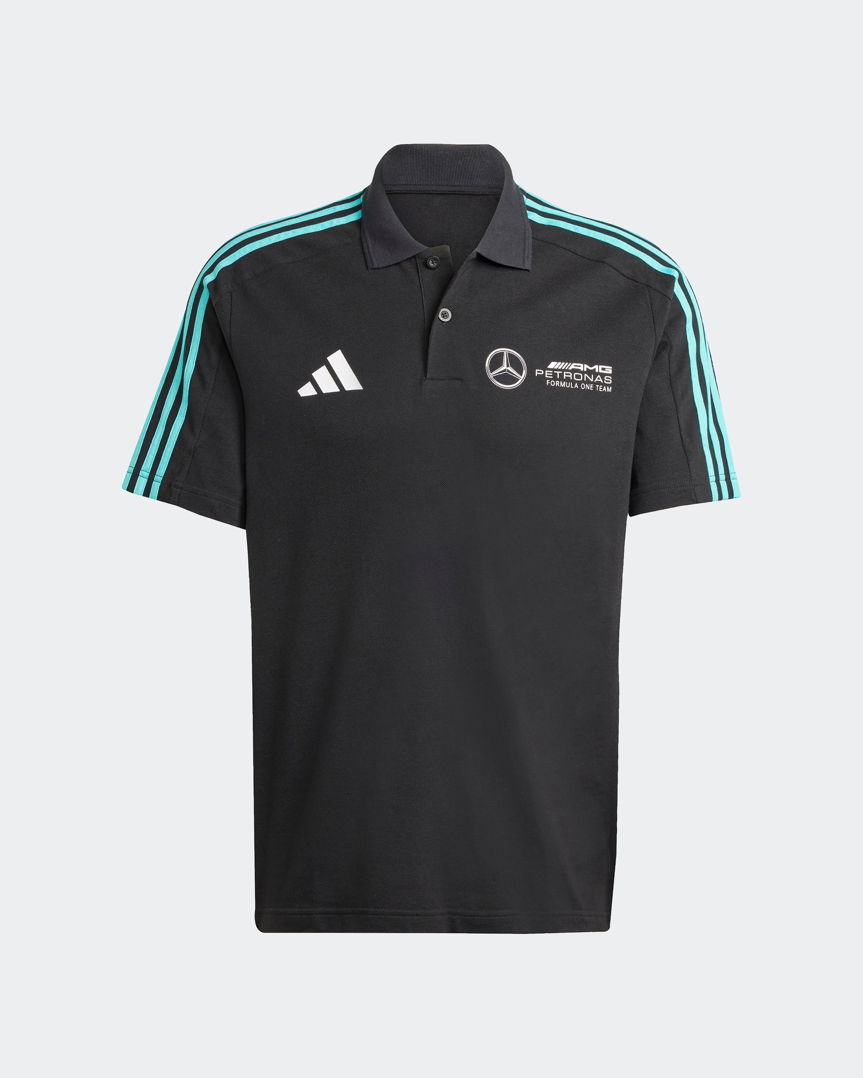 Mens DNA Polo Black | Official Mercedes-AMG PETRONAS F1 Team Store