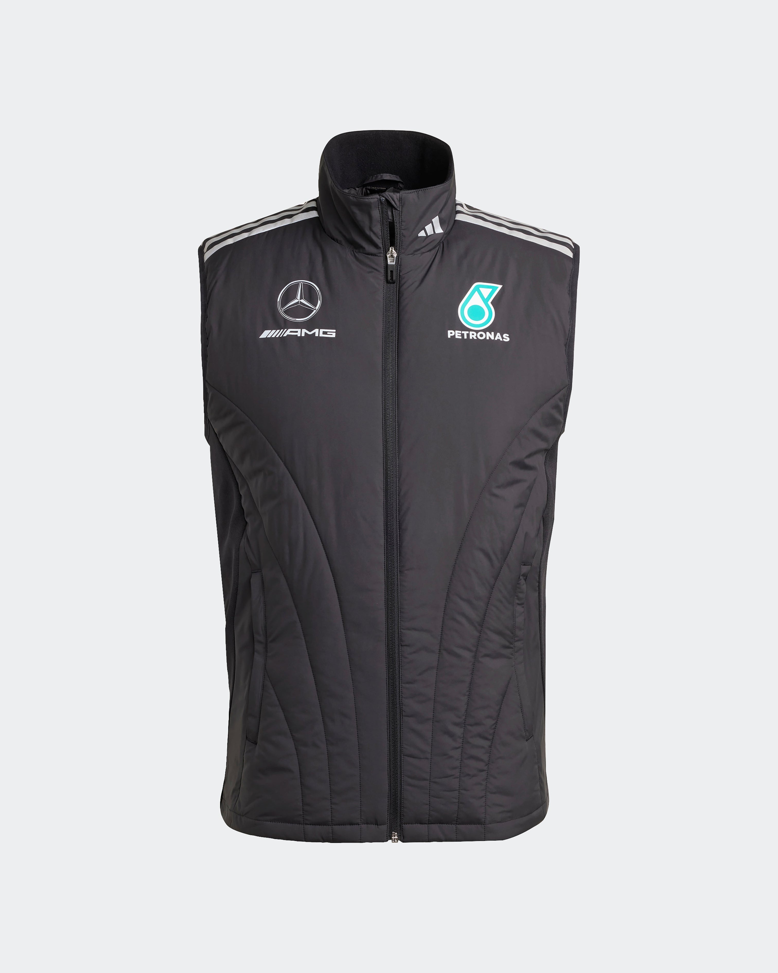 Mens 2025 Mechanics Vest Black | Official Mercedes-AMG PETRONAS F1 Team ...