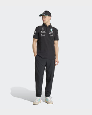 Men's 2026 Team Polo Shirt - Black | Mercedes-AMG Petronas F1 Official ...
