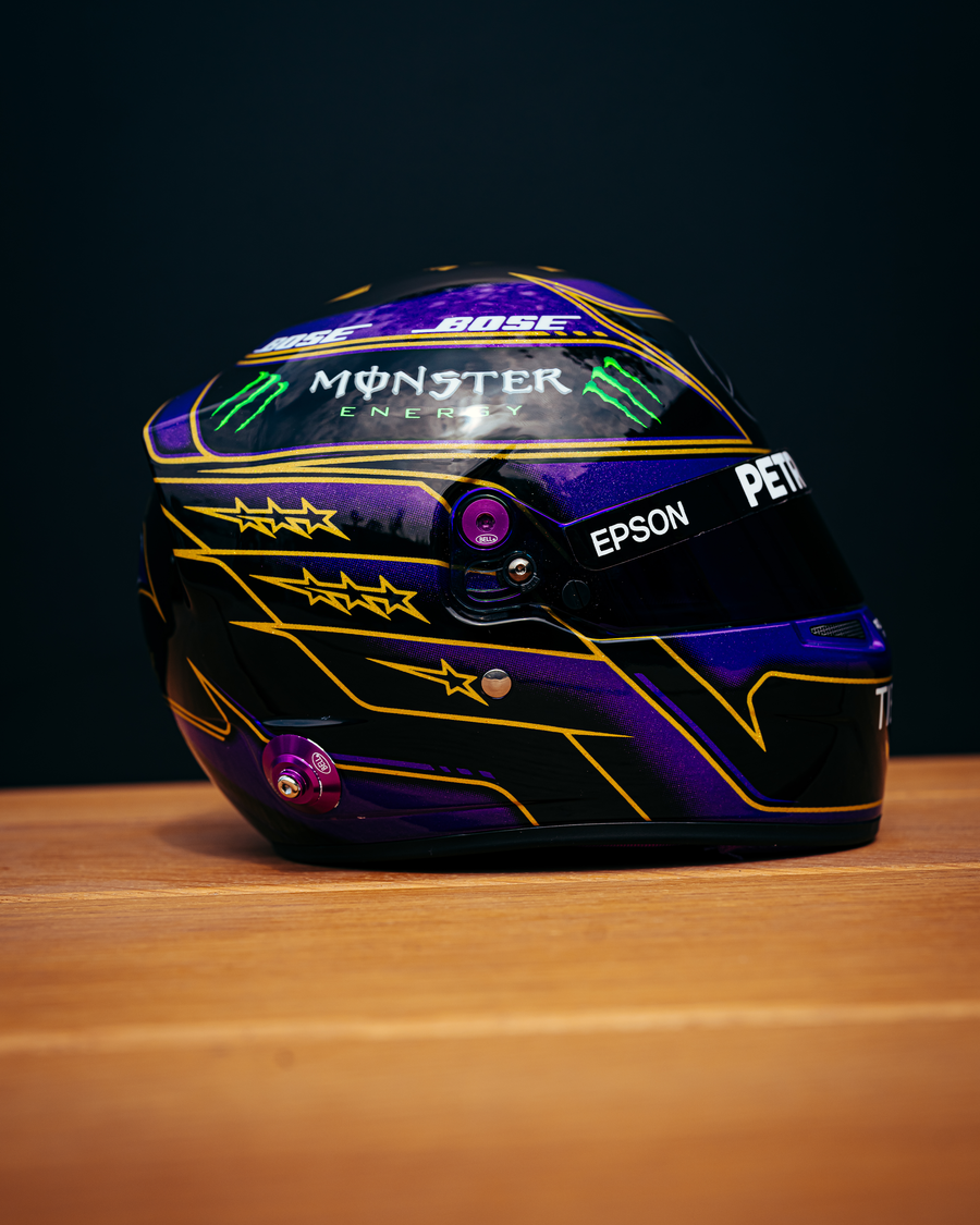 Lewis Hamilton Abu Dhabi 2020 Mini Bell Helmet Replica 1:2 | Official ...